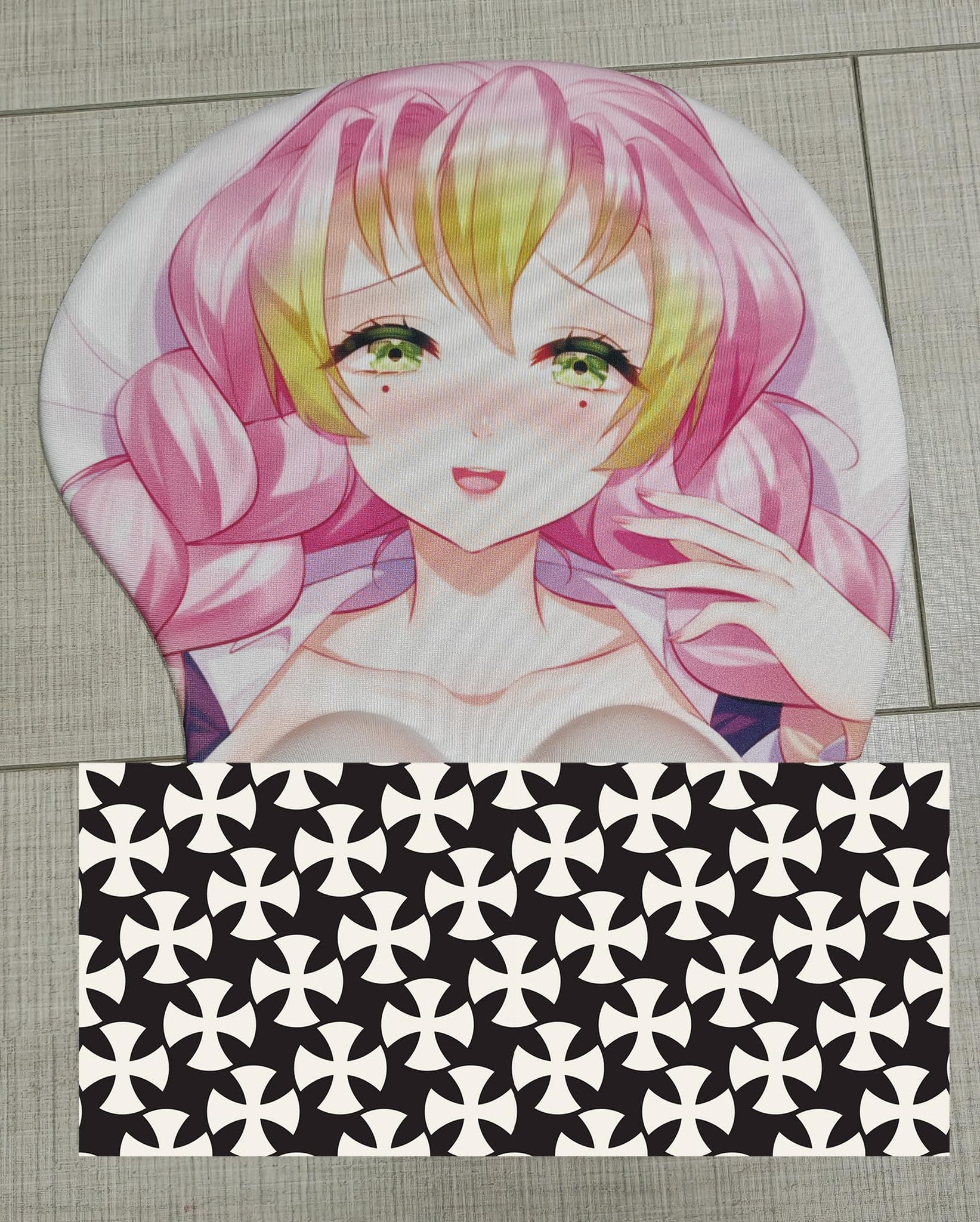 Demon Slayer Kanroji Mitsuri 3D Anime Mouse Pads Ergonomic Mouse MatsGame/Home Dual-use Desk Writing Board 2Way Skin