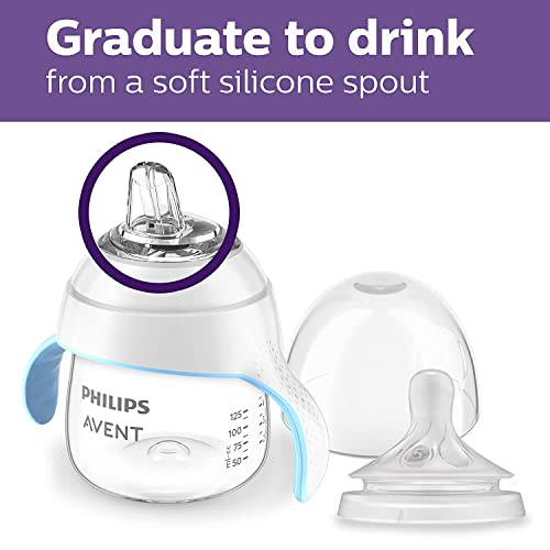 Philips Avent Natural Trainer Sippy Cup with Natural Response Nipple and Soft Spout, 5oz, 1pk, SCF263/01