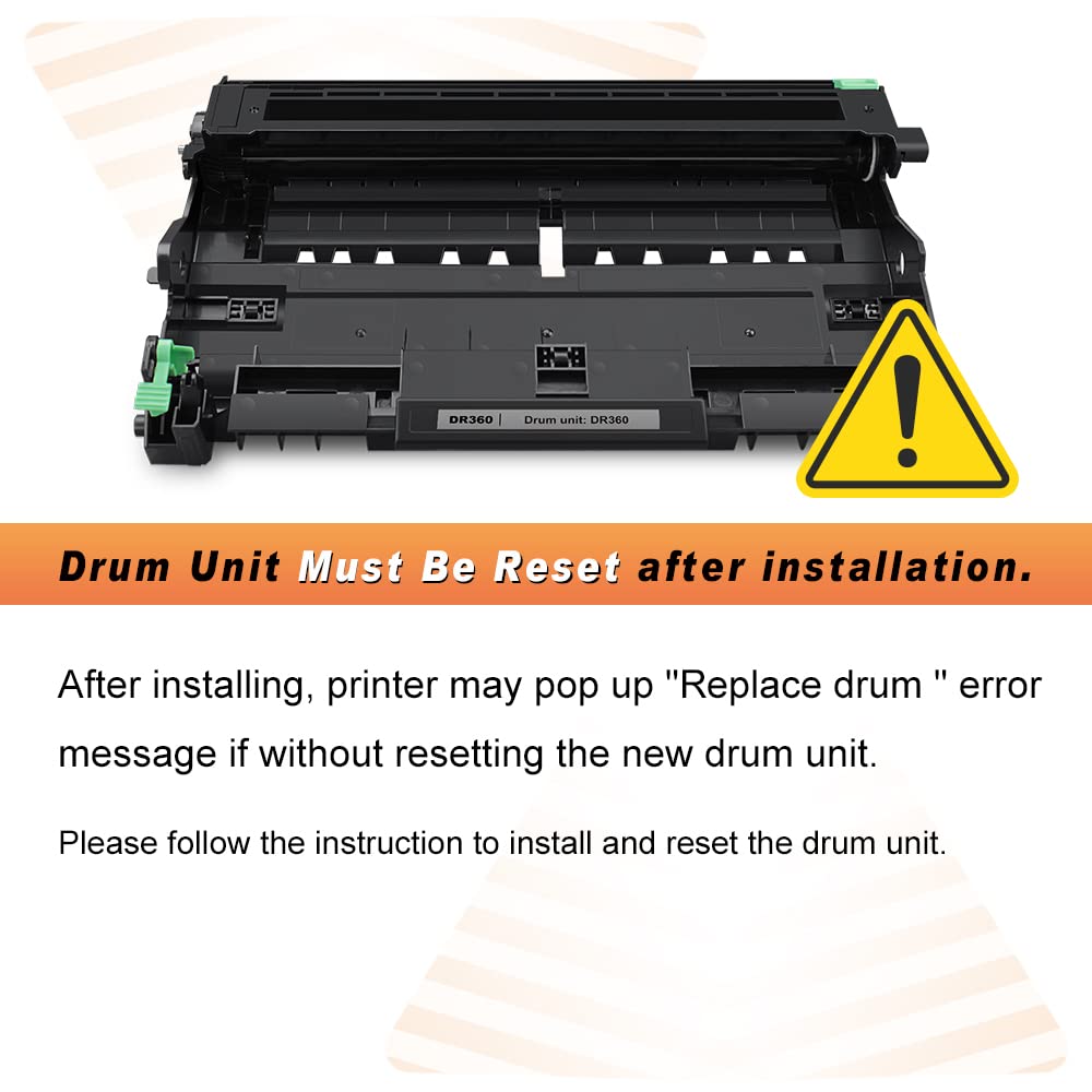 v4ink Compatible Drum Replacement for Brother DR360 Drum Unit Work with HL-2140 HL-2170W DCP-7030 DCP-7040 MFC-7340 MFC-7345N MFC-7440N MFC-7840W Prtiner, 1-Pack