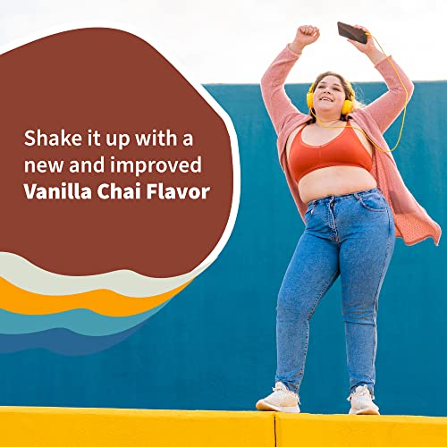 Garden of Life Tasty Organic Vanilla Chai Meal Replacement Shake Vegan 20g Complete Plant Based Protein, Greens, Digestive Enzymes, Pro & Prebiotics for Easy Digestion β Non-GMO Gluten-Free, 2.4 LB