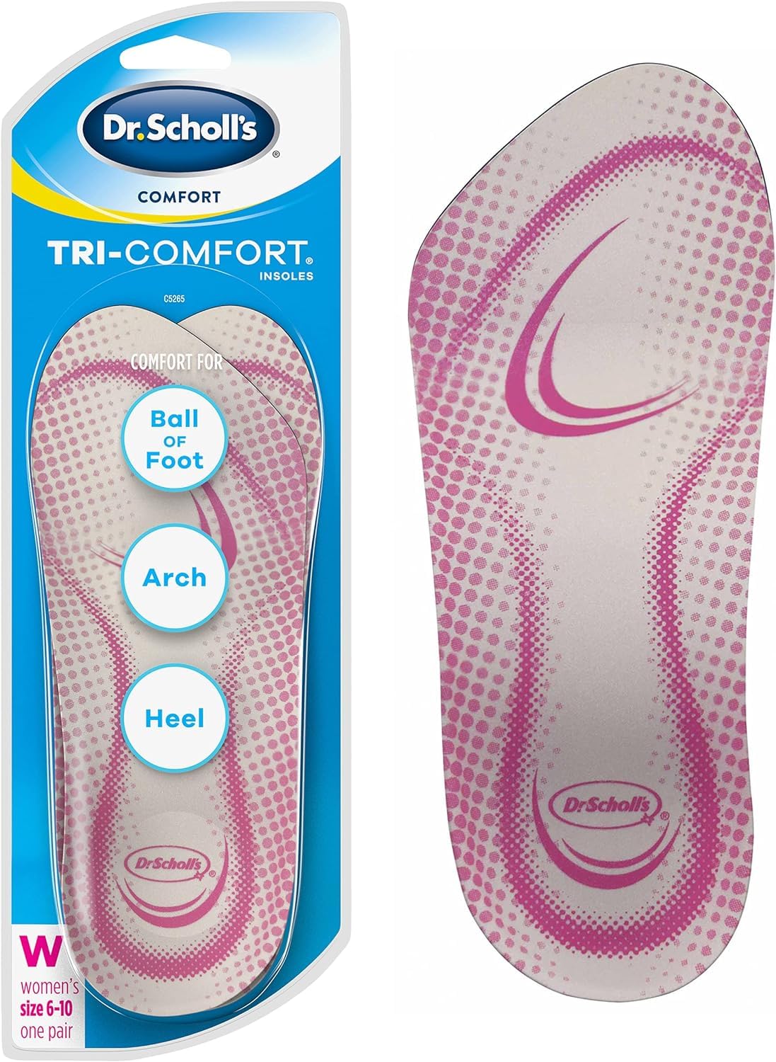 Dr.Scholl's Comfort Tri-Comfort Insoles For Women US Size: 6-10