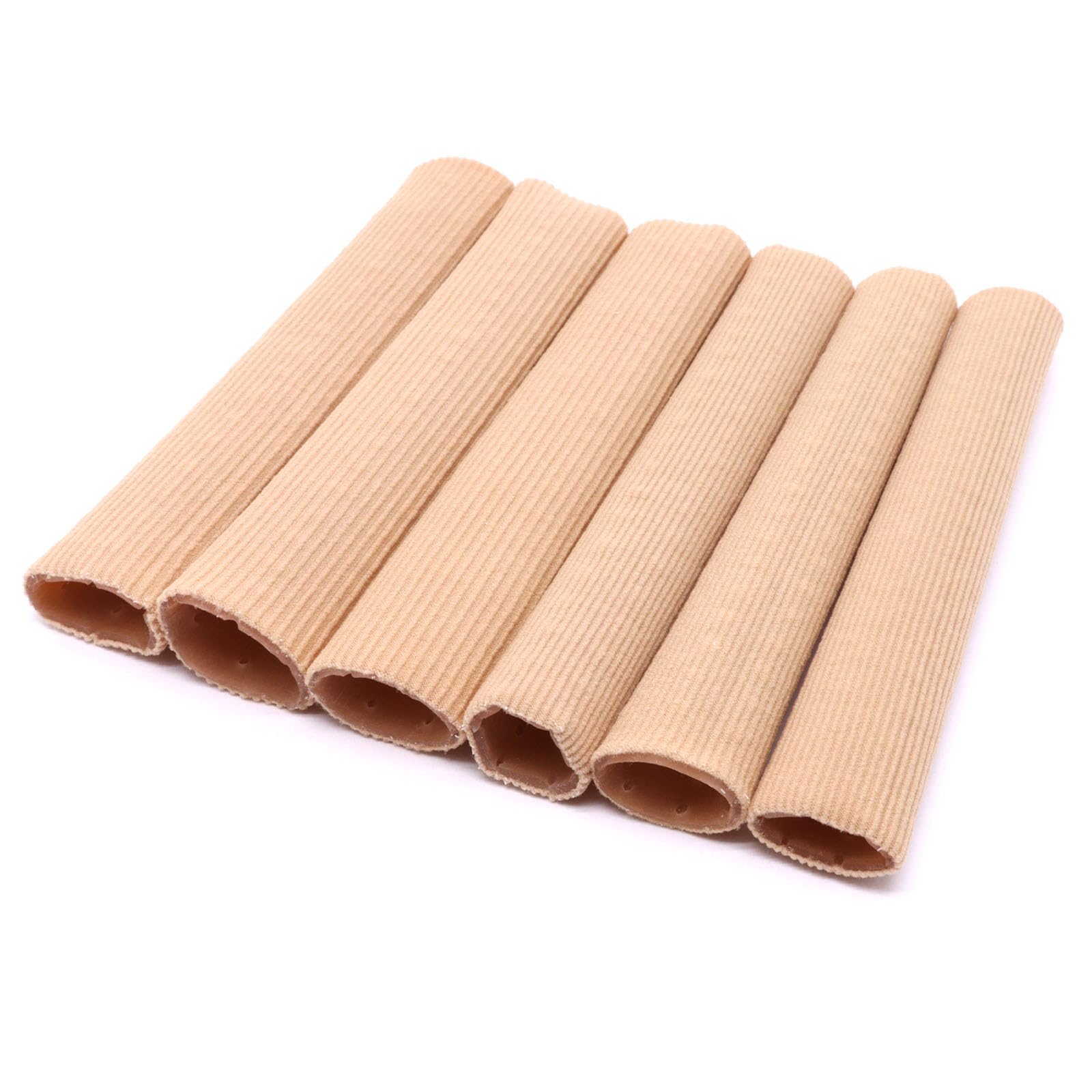 SWZHAI 6 PCS Toe Tubes Sleeves, Cuttable Toe Cushions Gel Toe Protector Breathable Toe Separators Tube Corn Pads for Toes, Fingers