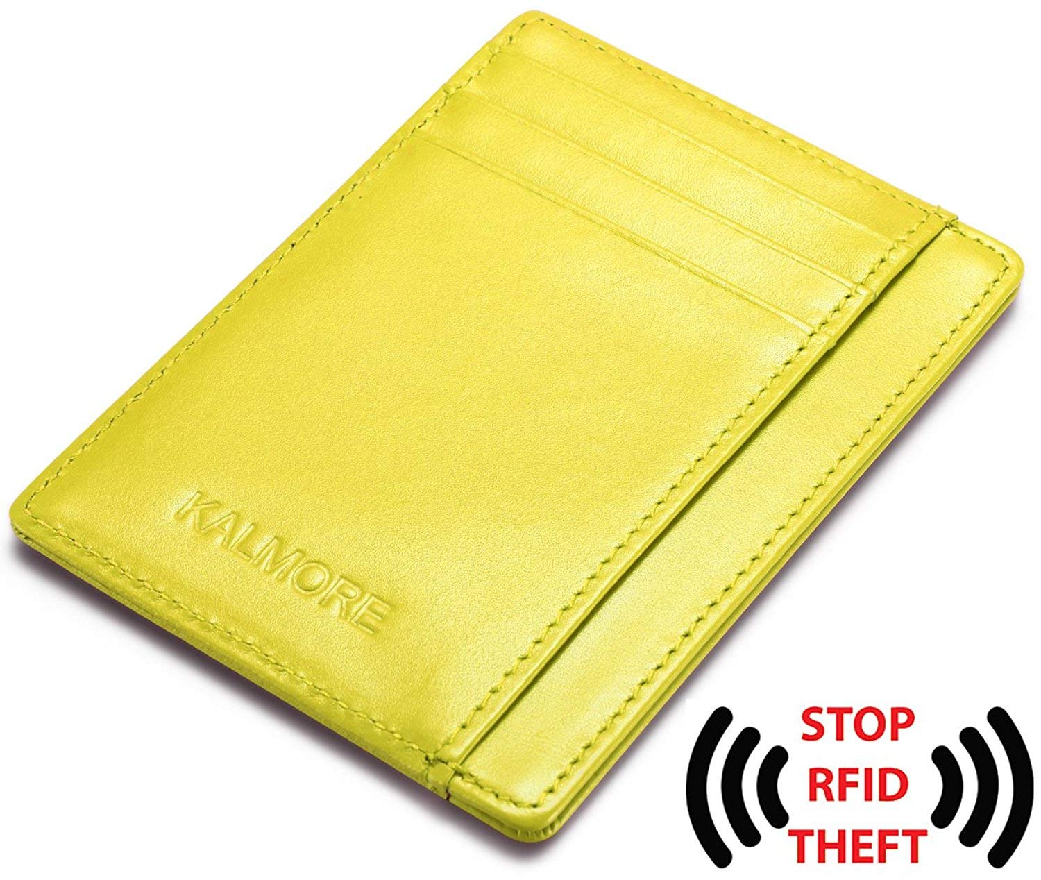 KALMORE Women's Credit Card Holder, Yellow, One Size