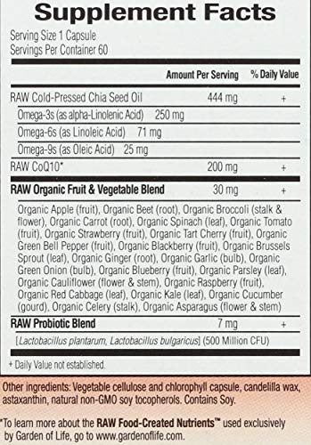 Garden of Life Raw Coq10, 60 CT