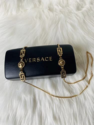 Versace Woman Sunglasses Havana Frame, Dark Brown Lenses, 59MM