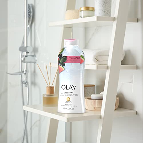 Olay Fresh Outlast Notes of Watermelon & Agave Body Wash, 30 fl oz (Pack of 4)