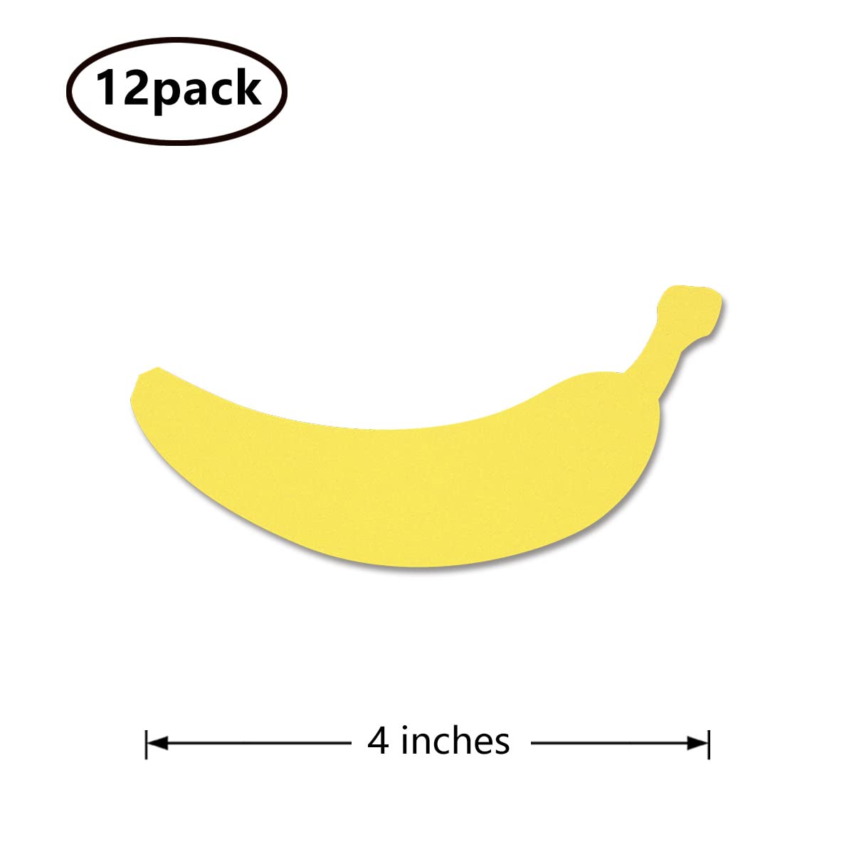 Banana Cut-outs, 12-Pack Table Topper Double-sided Fruit Birthday Baby Shower Party Decorations