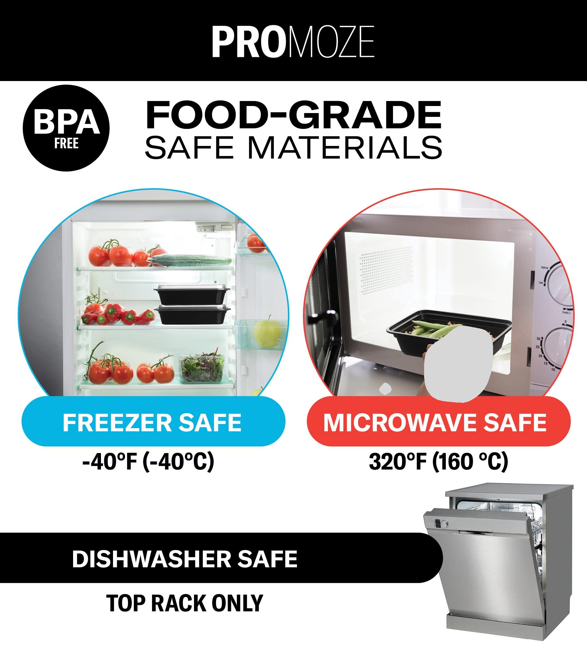 Plastic Deli Food Storage Containers With Leak-Proof Lids (24 Pack, 32 Oz) | Microwaveable Airtight Container For Soups, Snacks, Meal Prep, Salad, Ice Cream | BPA-Free Kitchen & Restaurant Supplies