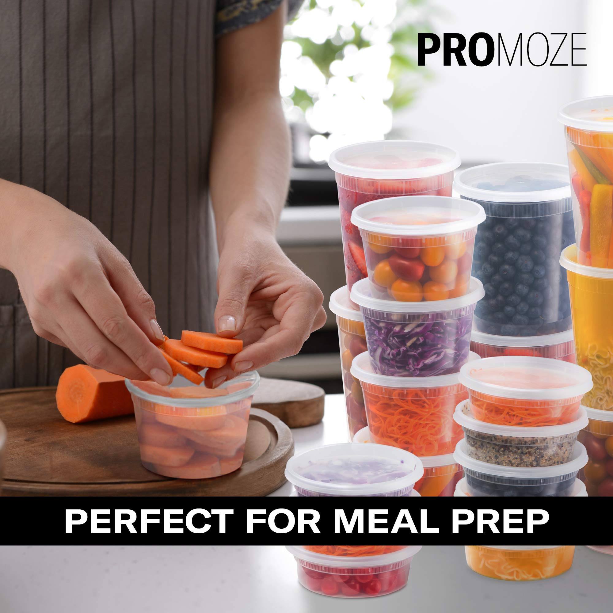 Plastic Deli Food Storage Containers With Leak-Proof Lids (24 Pack, 32 Oz) | Microwaveable Airtight Container For Soups, Snacks, Meal Prep, Salad, Ice Cream | BPA-Free Kitchen & Restaurant Supplies