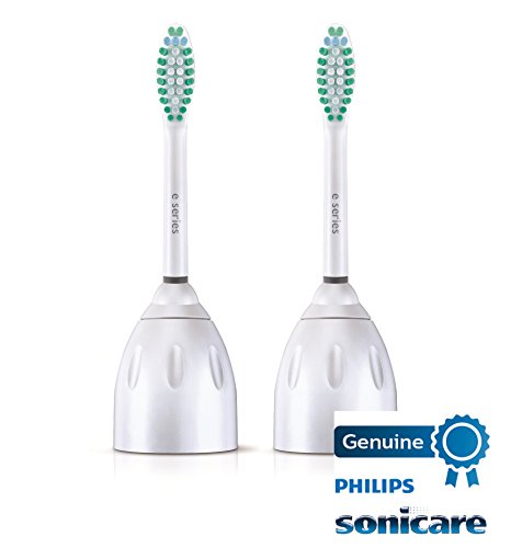 Philips Sonicare Genuine E-Series Replacement Toothbrush Heads, 2 Brush Heads, White, Frustration Free Packaging, HX7022/30