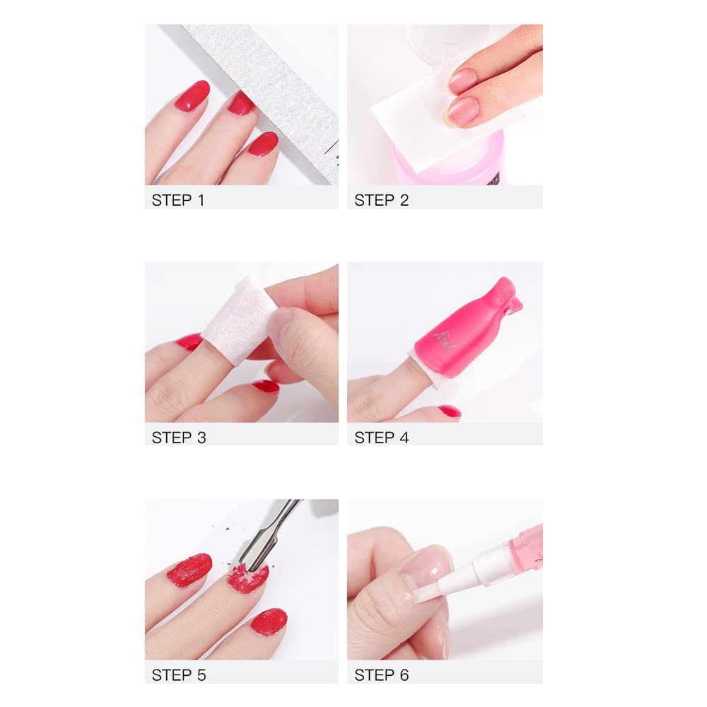 Pink Gel Nail Polish Remover Tools 540 PCS Lint Free Nail Wipes Cotton Pads Nail Remover Pads