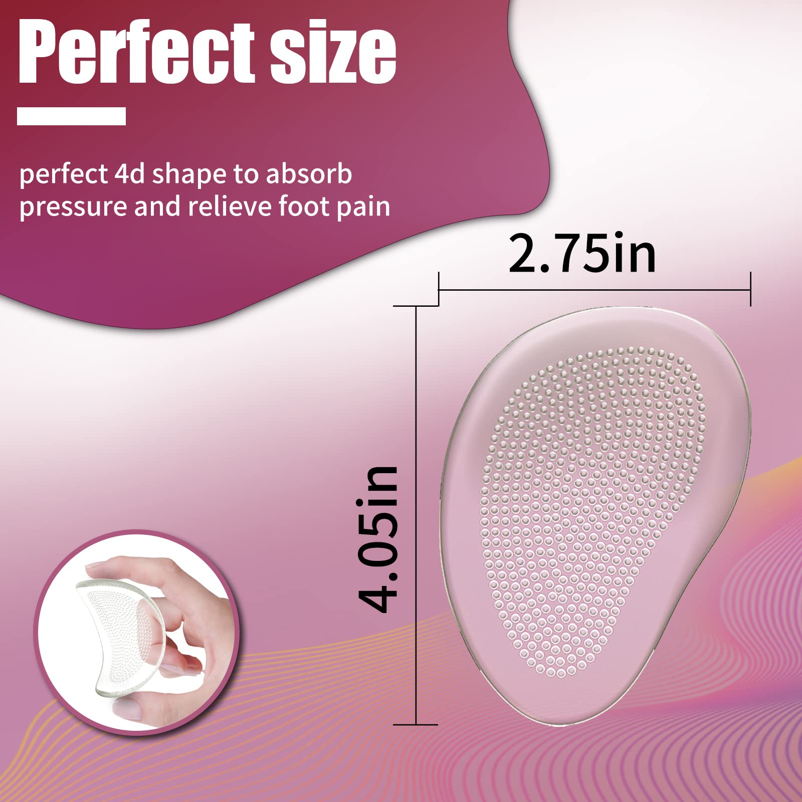 Ball of Foot Cushions,Heel Inserts for Women,Gel Shoe Inserts.