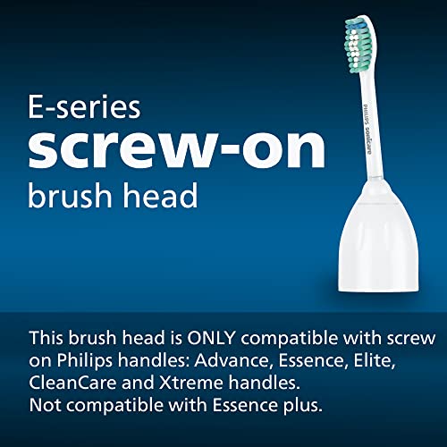 Philips Sonicare Genuine E-Series Replacement Toothbrush Heads, 2 Brush Heads, White, Frustration Free Packaging, HX7022/30