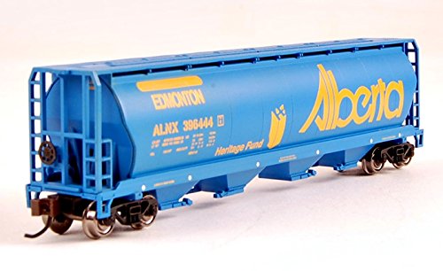 Bachmann Industries Canadian 4-Bay Cylindrical Grain Hopper Alberta Train Car, N Scale