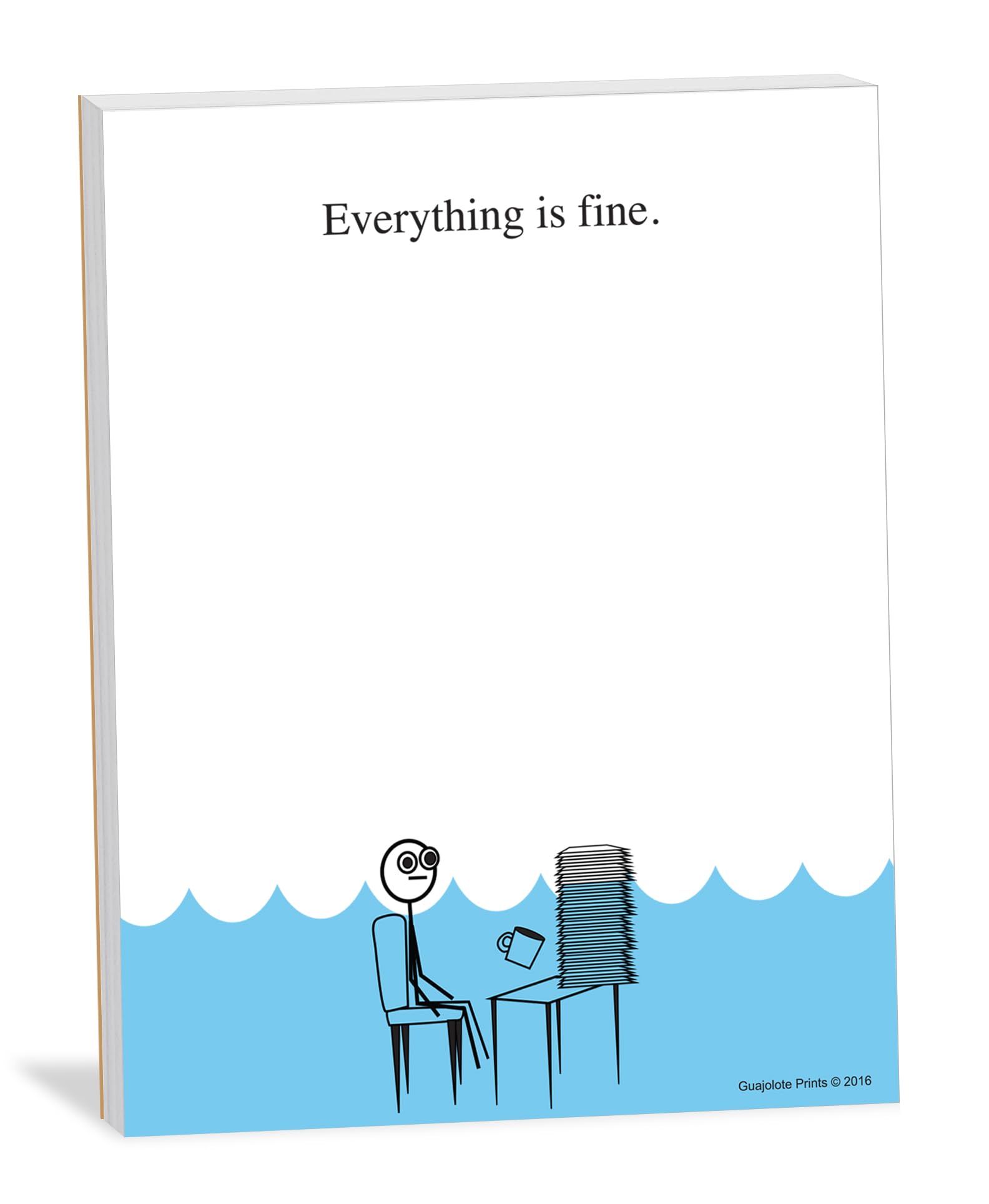 Guajolote Prints Funny Novelty Memo Pads Bundle (4 Items) Everything is Fine, This is my life Now, I have no idea what I'm doing, and I'm not even trying anymore