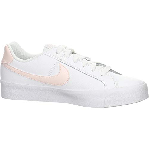 Nike Women's Court Royale AC Sneaker, White/Light Soft Pink, 8 Regular US