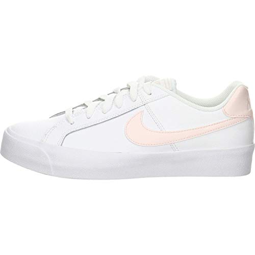 Nike Women's Court Royale AC Sneaker, White/Light Soft Pink, 8 Regular US