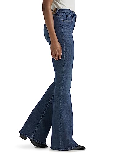 Lee Women's Legendary Mid Rise Flare Jean, Inner Strength, 18