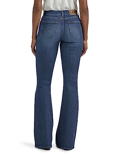 Lee Women's Legendary Mid Rise Flare Jean, Inner Strength, 18
