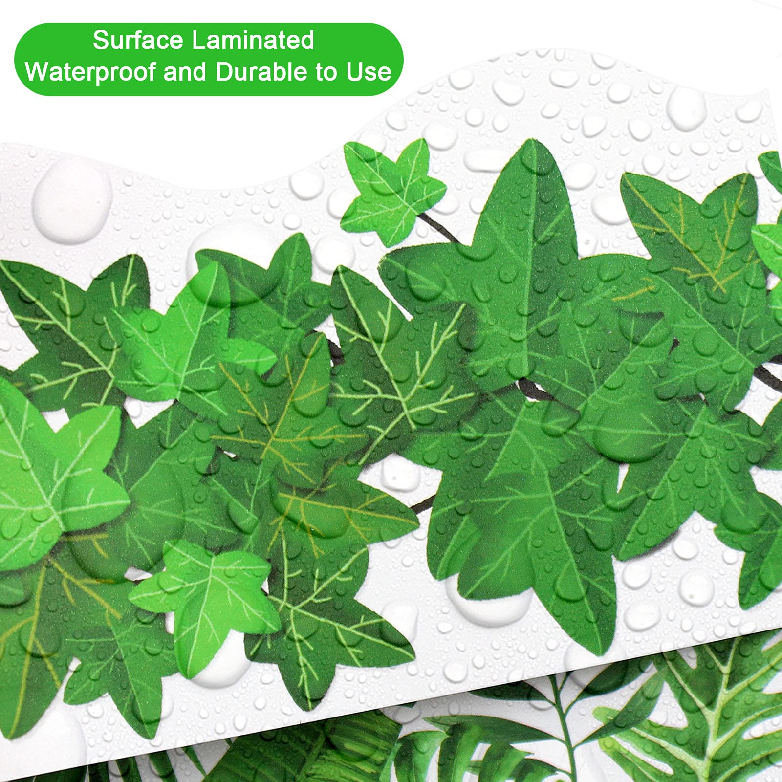 Cinvo Bulletin Board Border Trim Boho Greenery Tropical Leaves Ivy Leaves Double Sided Border Die-Cut for Bulletin Boards Black Board Desks Wall Decals Back to School Classroom Decoration (3" x 50’)