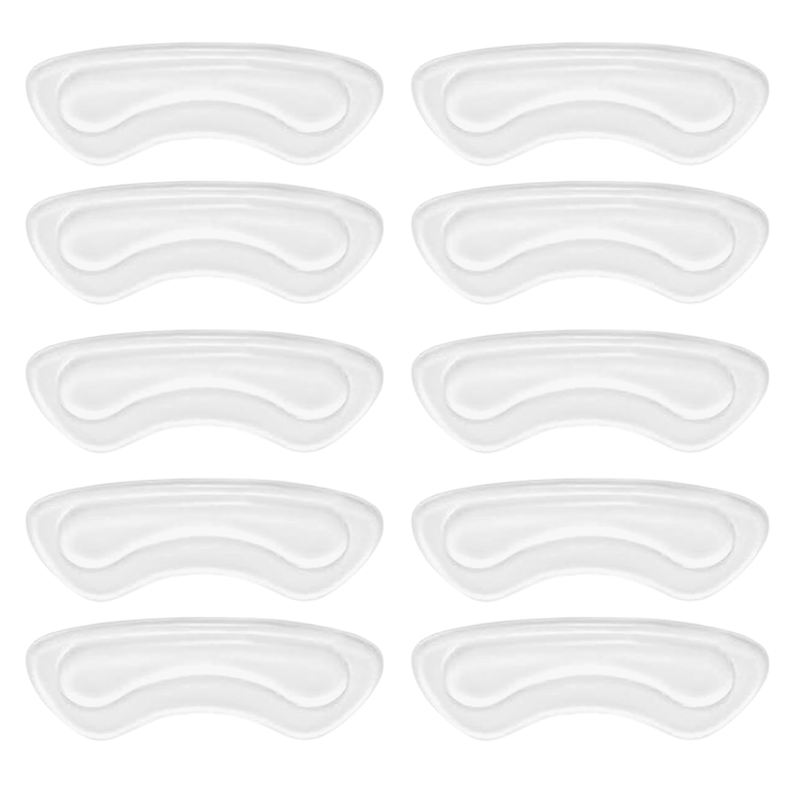 EACOZY Heel Grips, Clear Shoe Heel Inserts, Heel Cushion Pads for Women Men Loose Shoes, 5 Pairs