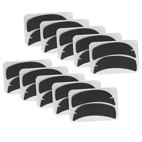 Eyelash Extension Patches, Notch Eyelash Extension Under Eye Gel Pads 10 Pairs Soft for Salon (Black)