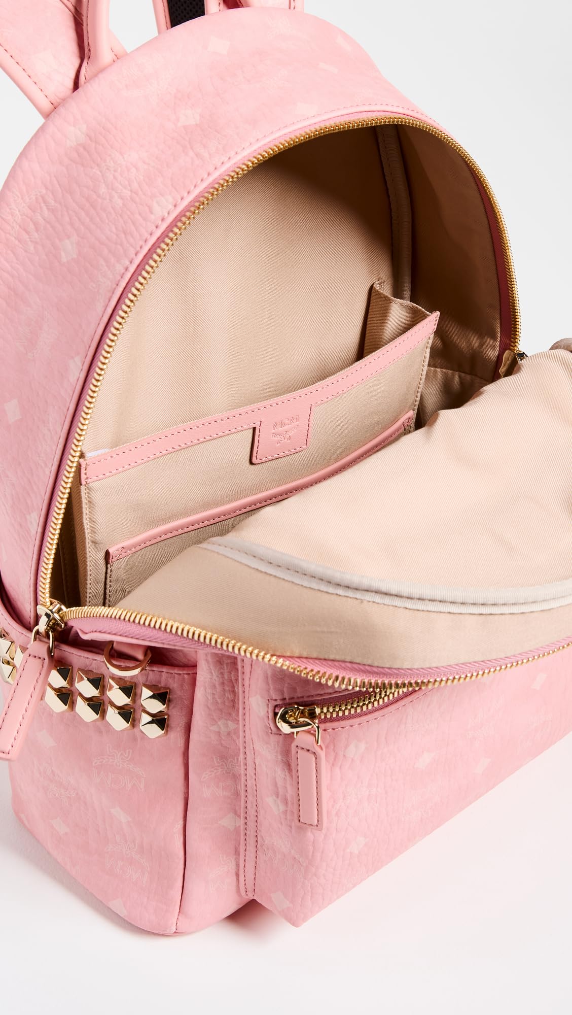 MCM Women's Stark Backpack 37, Blossom Pink Visetos, One Size