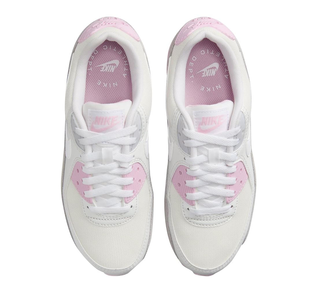 Nike Women's Air Max 90 White/Sail-Med Soft Pink (FN7489 100) - 7