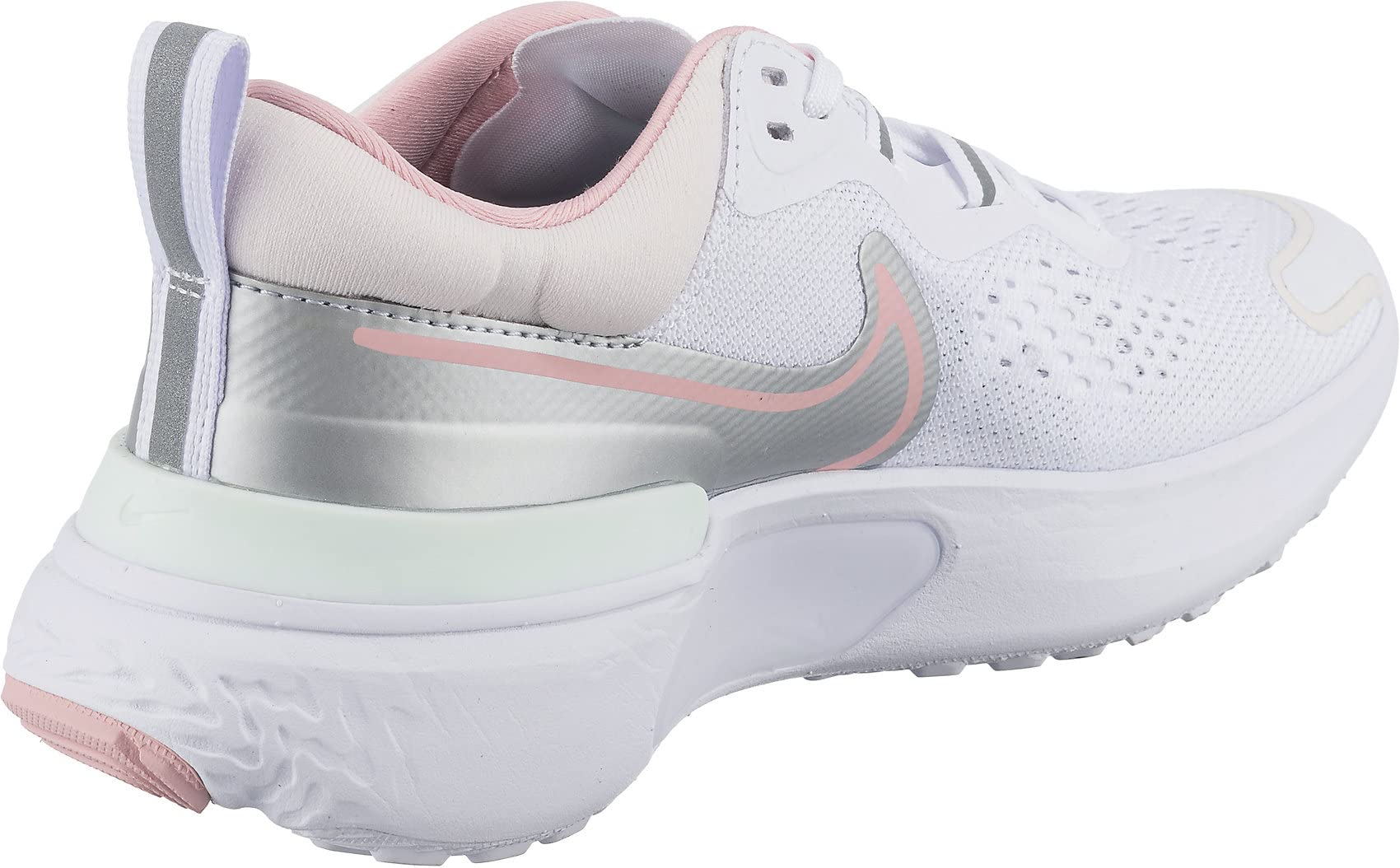 Nike Women's Low-Top Sneakers, White Pink Glaze Light Soft Pi, 8.5 US