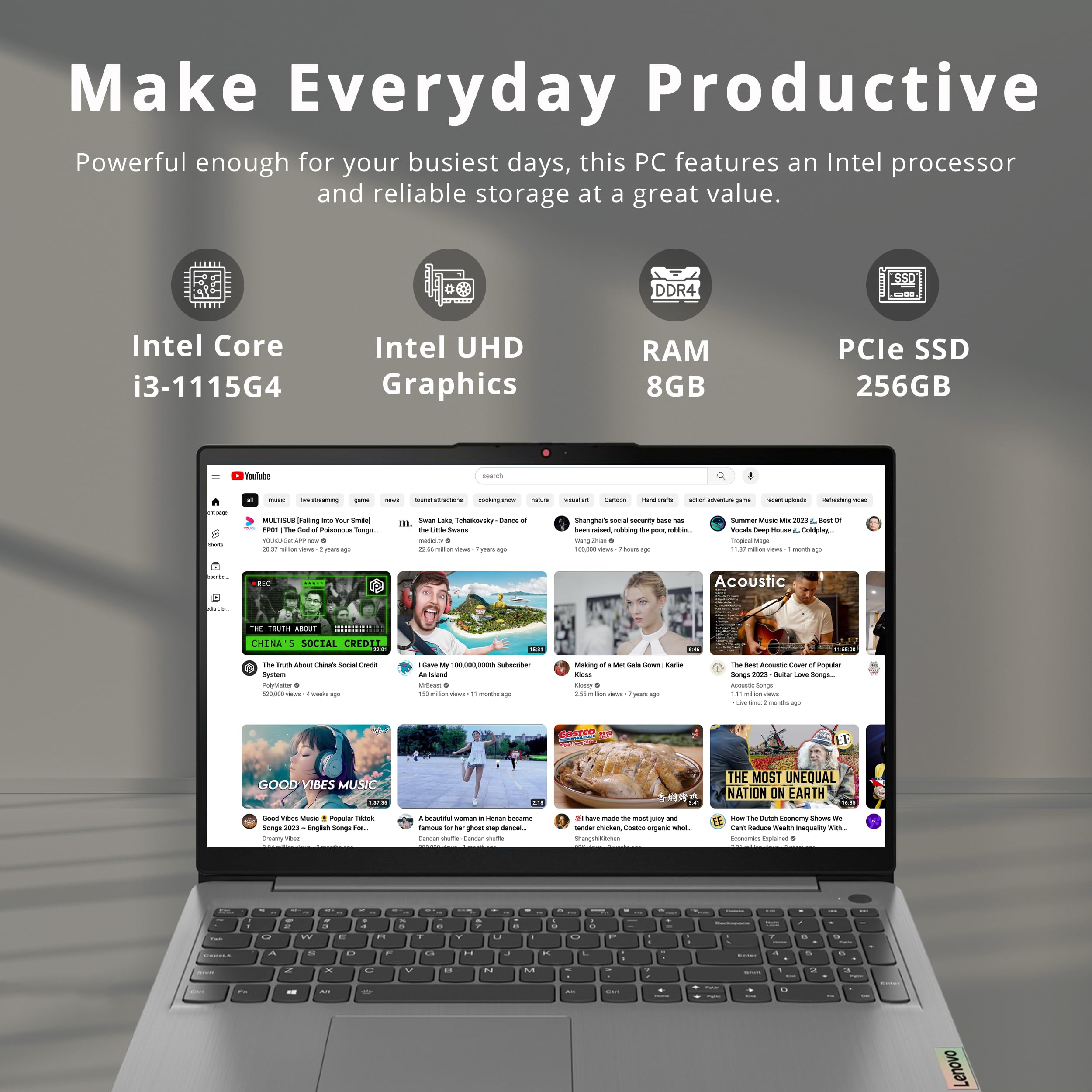 Lenovo 2022 IdeaPad 3i 15.6" FHD Business Laptop, Intel 12th Gen i3-1215U, 24GB RAM, 1TB PCIe SSD, Backlit Keyboard, Intel UHD Graphics, 720P HD Webcam, HDMI, Blue, Win 11, 32GB Snowbell USB Card