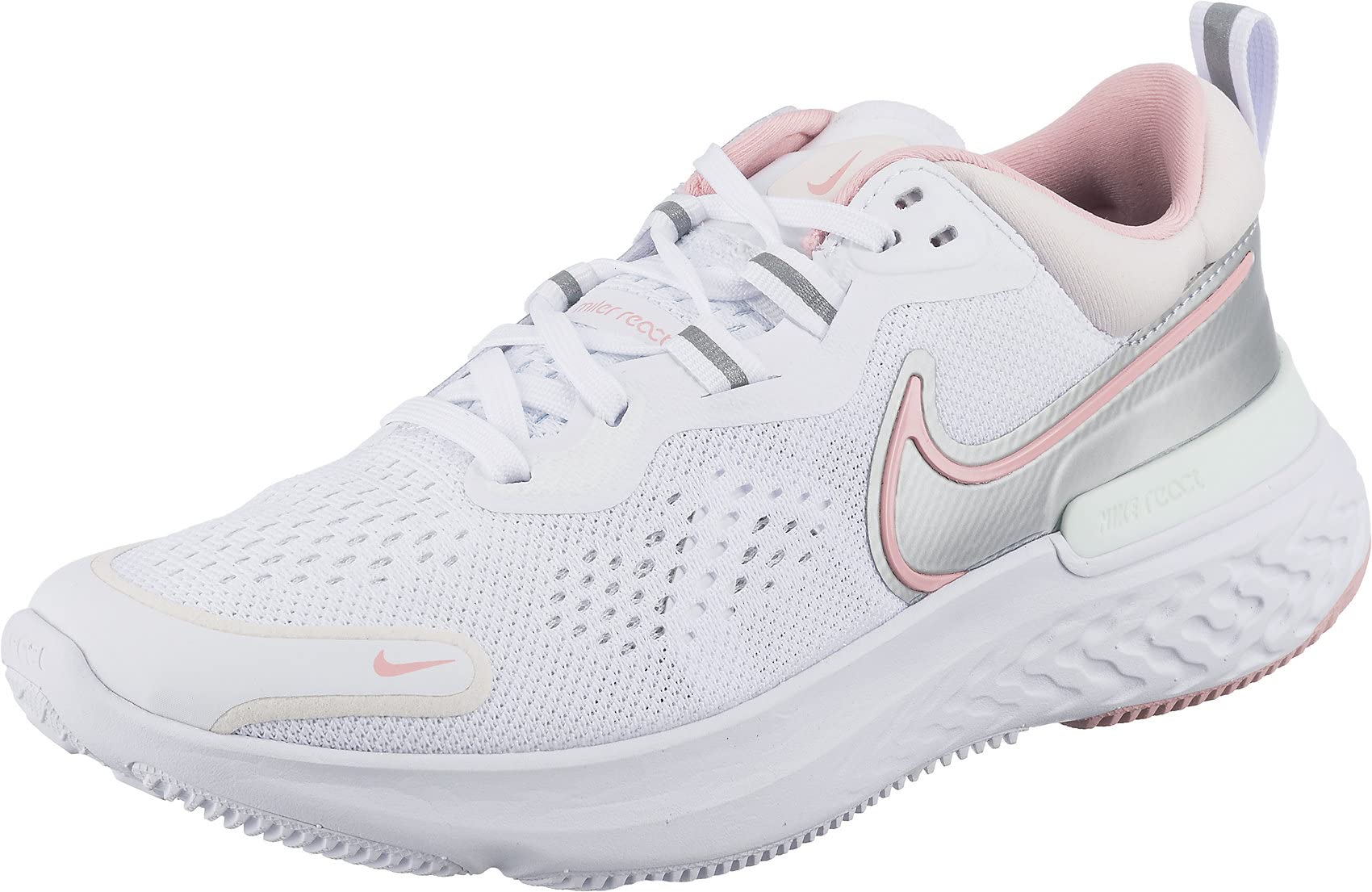 Nike Women's Low-Top Sneakers, White Pink Glaze Light Soft Pi, 8.5 US
