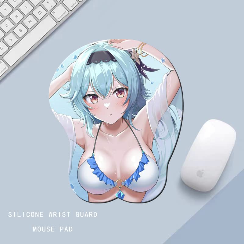 DaTouStriving Anime 3D Mouse pad Mice Pad with Silicone Gel Wrist Rest Support Mouse Pads Cartoon Silicone Gel Wrist Rest Funny for PC Laptop Wrist Milk Silk Fabric