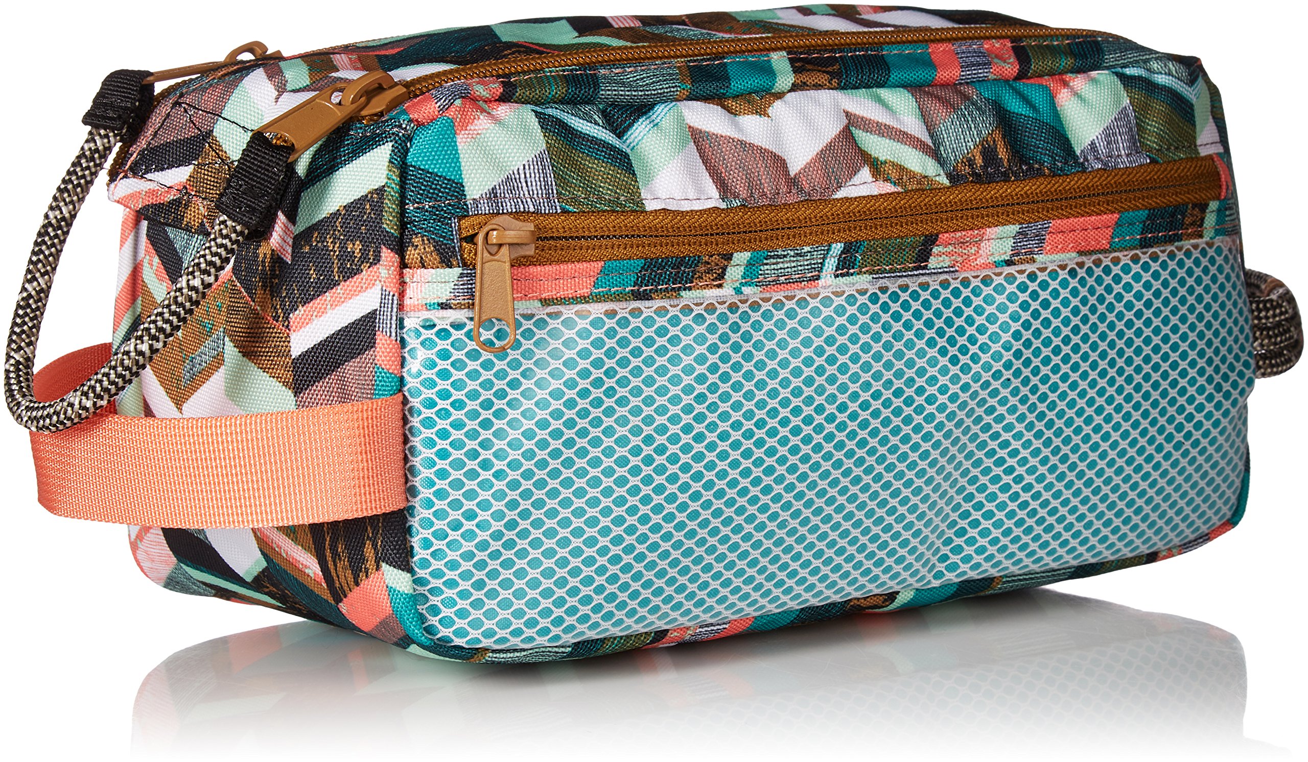 KAVU Grizzly Kit Accessory Bag Padded Lightweight Travel Case - Coastal Blocks