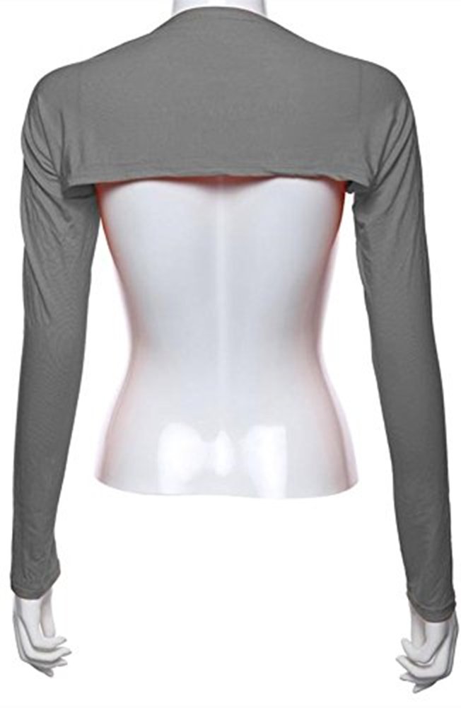 YEESAM Bolero Shrugs for Women Long Sleeve Arm Sleeves Hijab Accessories One Size (Gray)