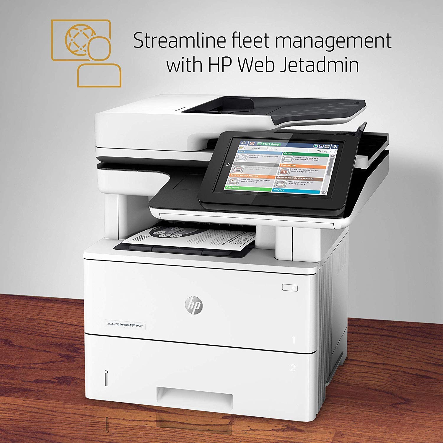 HP LaserJet Enterprise M527dn Multifunction Laser Printer with Built in Ethernet and Duplex Printing (Renewed)