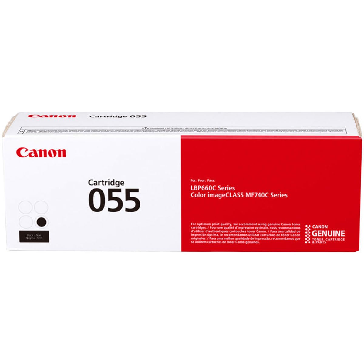 Canon 2 Pack CRG 055 Standard Capacity Toner Cartridge for MF743 & MF741 Printers, Black