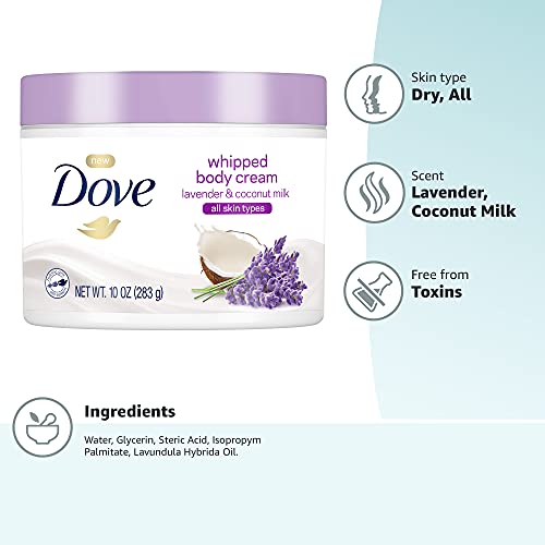 Dove Whipped Lavender and Coconut Milk Body Cream 10 oz