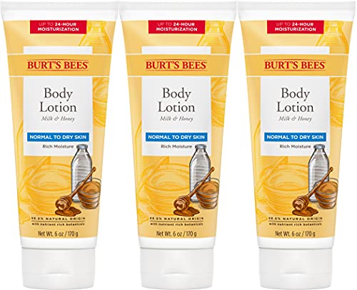 Burt's Bees Hand Cream for Dry Skin, Unscented, Ultimate Care with Baboab Oil, Milk & Honey 6 Ounce (Pack of 3) (Packaging May Vary)
