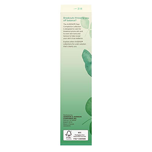 Aveeno Clear Complexion Salicylic Acid Acne-Fighting Daily Face Moisturizer with Total Soy Complex, For Breakout-Prone Skin, Oil-Free and Hypoallergenic, 4 fl. oz