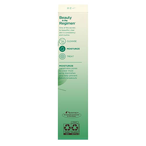 Aveeno Clear Complexion Salicylic Acid Acne-Fighting Daily Face Moisturizer with Total Soy Complex, For Breakout-Prone Skin, Oil-Free and Hypoallergenic, 4 fl. oz