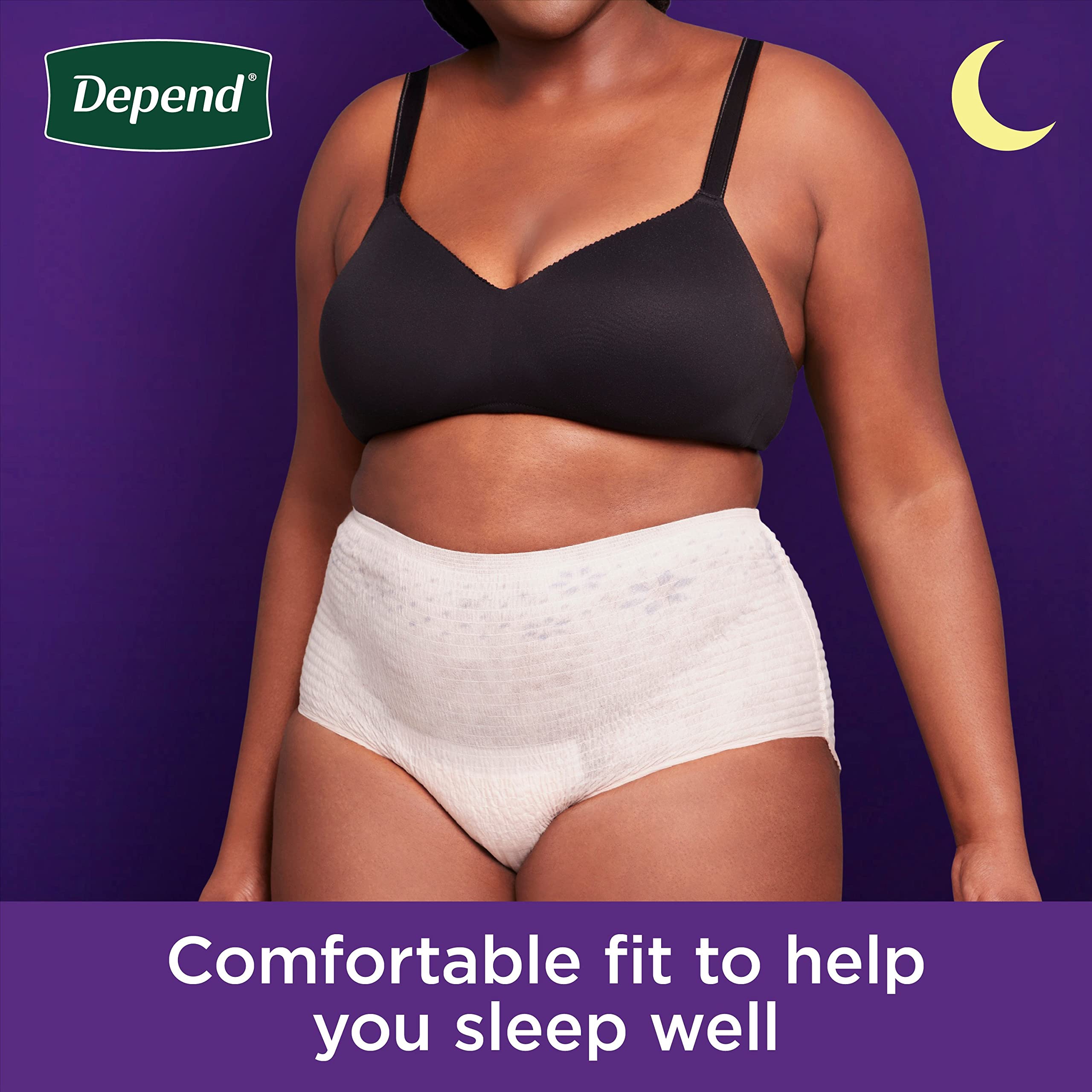 Depend Night Defense Adult Incontinence & Postpartum Bladder Leak Underwear for Women, Disposable, Overnight, Medium, Blush, 60 Count (4 Packs of 15), Packaging May Vary