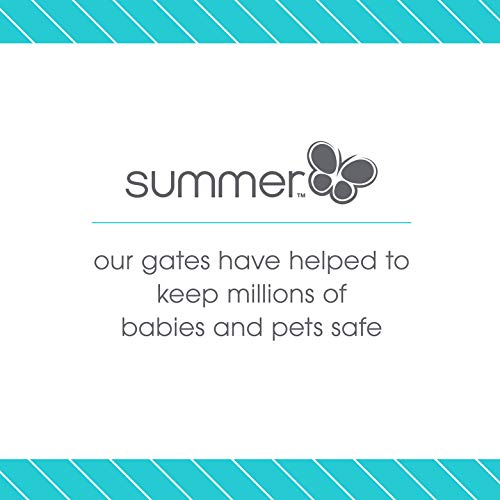 Summer Infant Secure Space Extra-Wide Safety Gate, 28.5 - 52 Inch Wide, for Doorways & Stairways, Auto-Close & Hold-Open, Grey, Slate