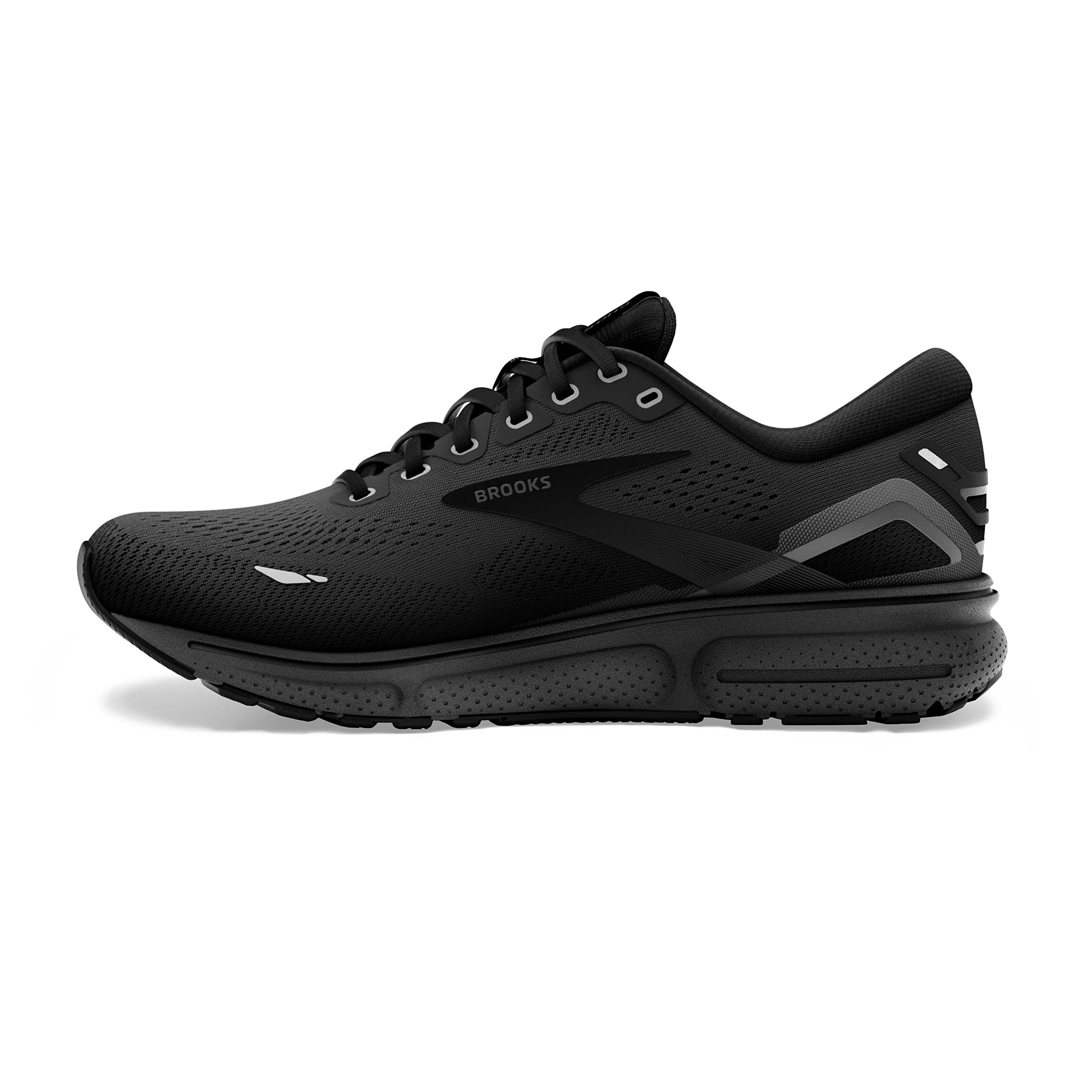 Brooks Women's Ghost 15 Neutral Running Shoe - Black/Black/Ebony - 9 Medium