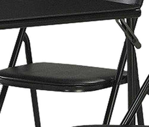 COSCO 5-Piece Folding Table and Chair Set, Black
