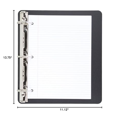 Mead 1-1/2Inch Zipper Binder, 3 Ring Binder, Heavy Duty, PRO Platinum, Gray/Black (72862)