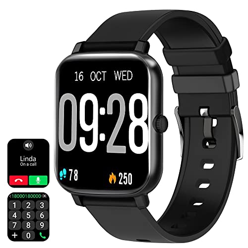 Smart Watch for Android Phones with Call Receive/Dial, 1.7“ IP68 Waterproof Fitness Tracker with Heart Rate SpO2, Sleep Tracker Voice Control Sport Activity Trackers Smartwatch for Women Men