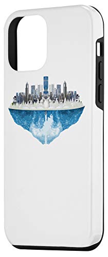 iPhone 12 mini Flat Earth Awesome Future City Ice Wall Society Gift Case