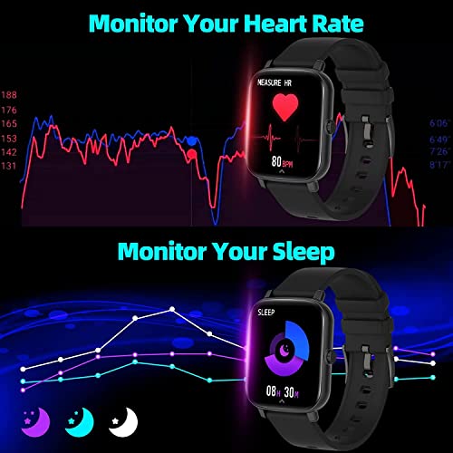 Smart Watch for Android Phones with Call Receive/Dial, 1.7β IP68 Waterproof Fitness Tracker with Heart Rate SpO2, Sleep Tracker Voice Control Sport Activity Trackers Smartwatch for Women Men
