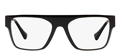 Versace VE 3326U GB1 Black/Gold Plastic Rectangle Eyeglasses 55mm