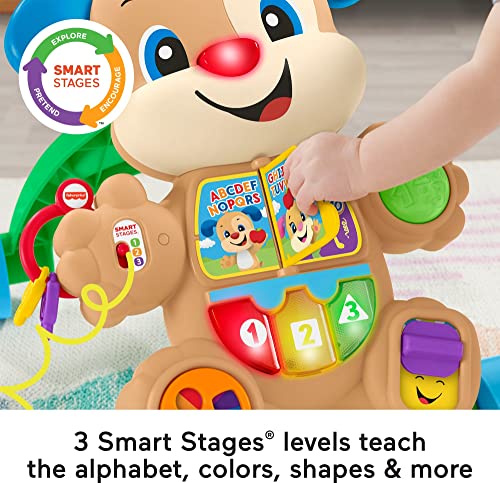 Fisher-Price Laugh & Learn Stride-to-Ride Puppy [Amazon Exclusive] & Laugh & Learn Baby Walker and Musical Learning Toy with Smart Stages Educational Content, Learn with Puppy​